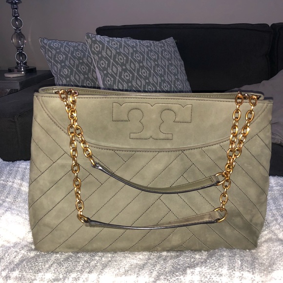 Tory Burch | Bags | Tory Burch Alexa Slouchy Suede Tote | Poshmark